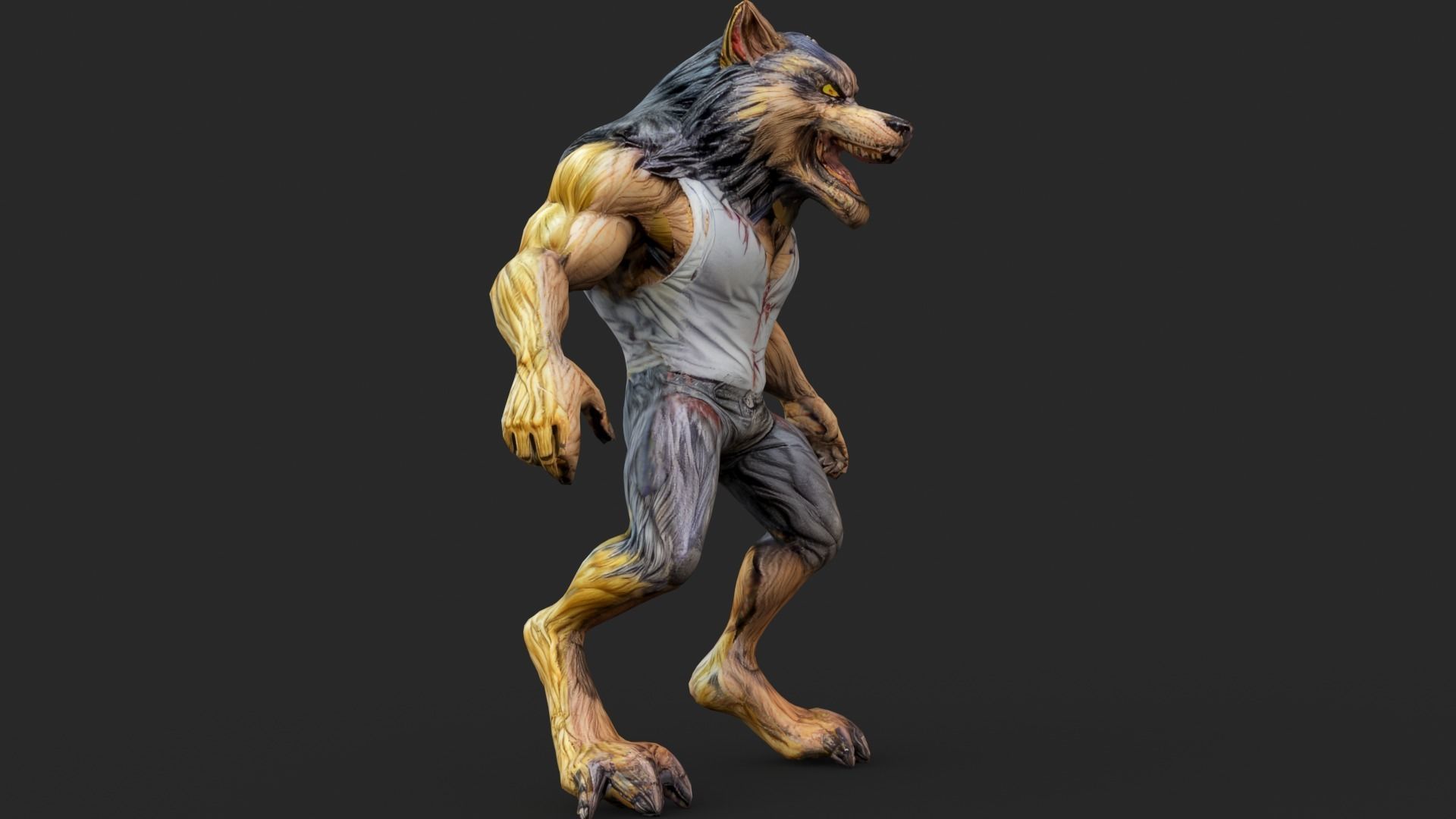 3D model Wolfman Cartoon VR / AR / low-poly | CGTrader