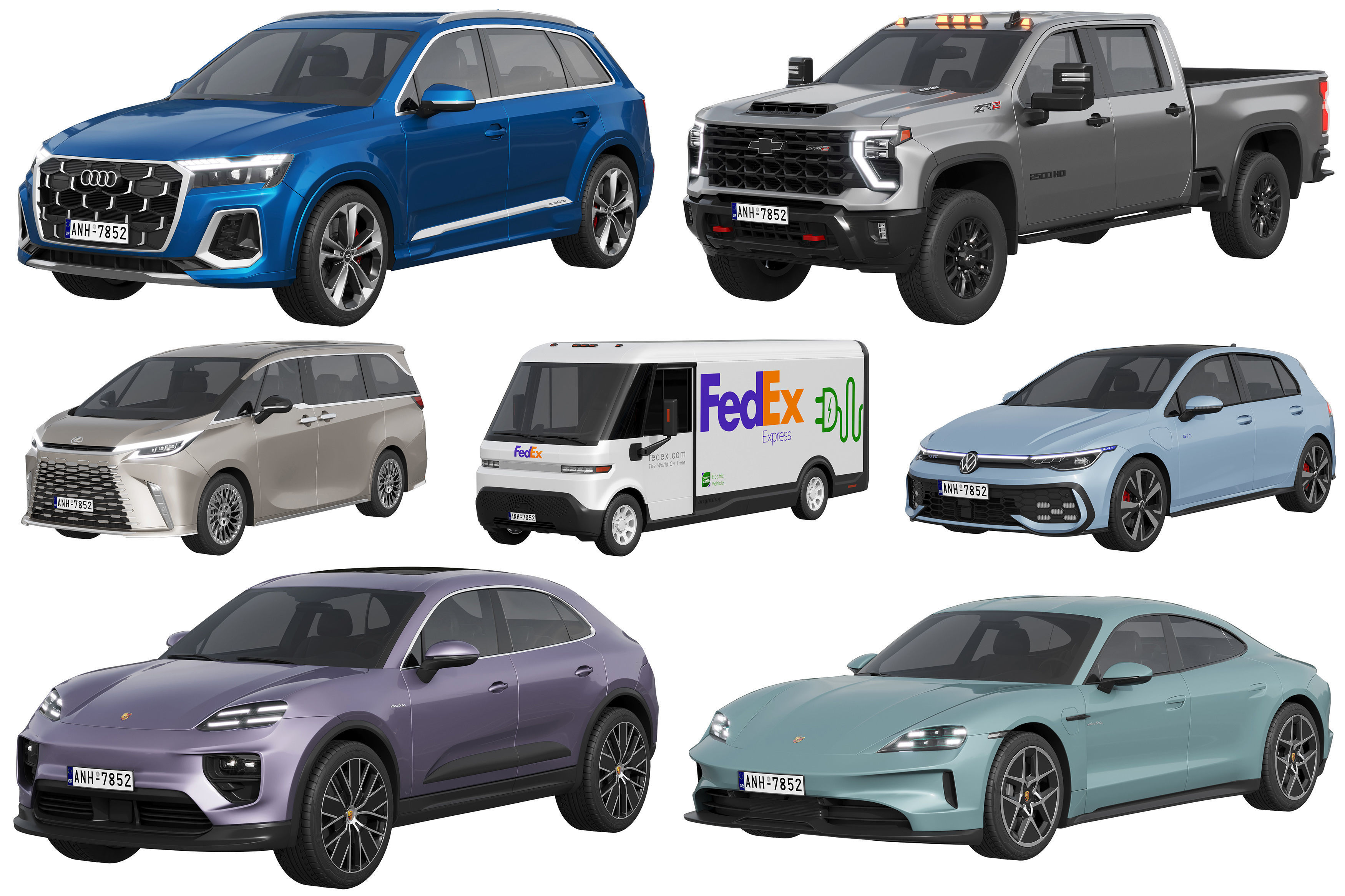 HQ cars collection 53 | CGTrader