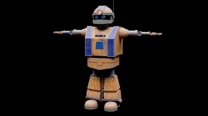 rusted robot 3d model free VR / AR / low-poly 3D model | CGTrader