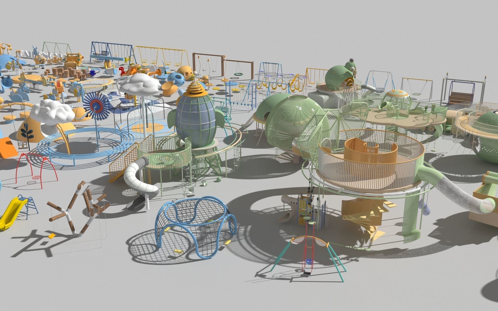 Amusement Park Equipment 3D model | CGTrader