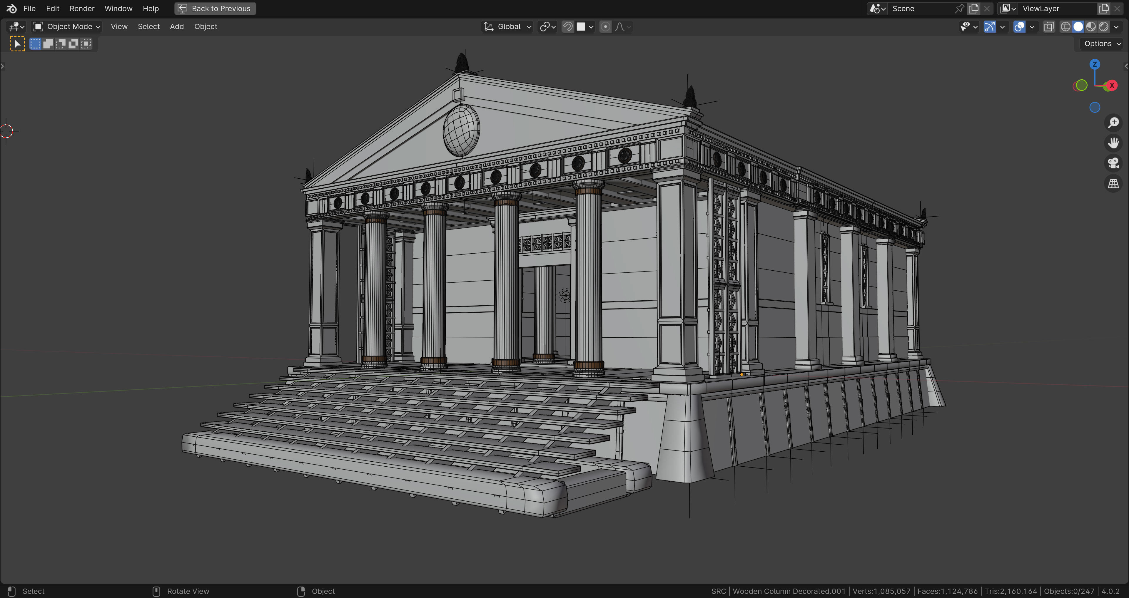 Ancient Greek Doric Wooden Temple Modular Pieces 3D model | CGTrader