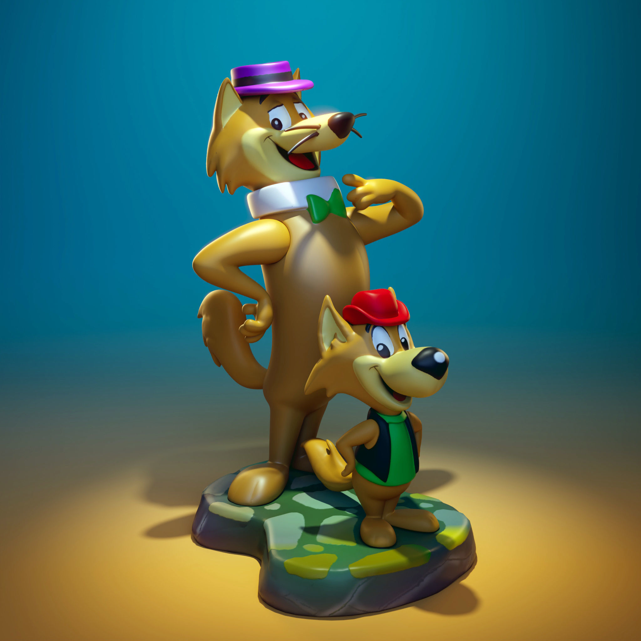 Hokey wolf and Ding a Ling 3D model 3D printable | CGTrader