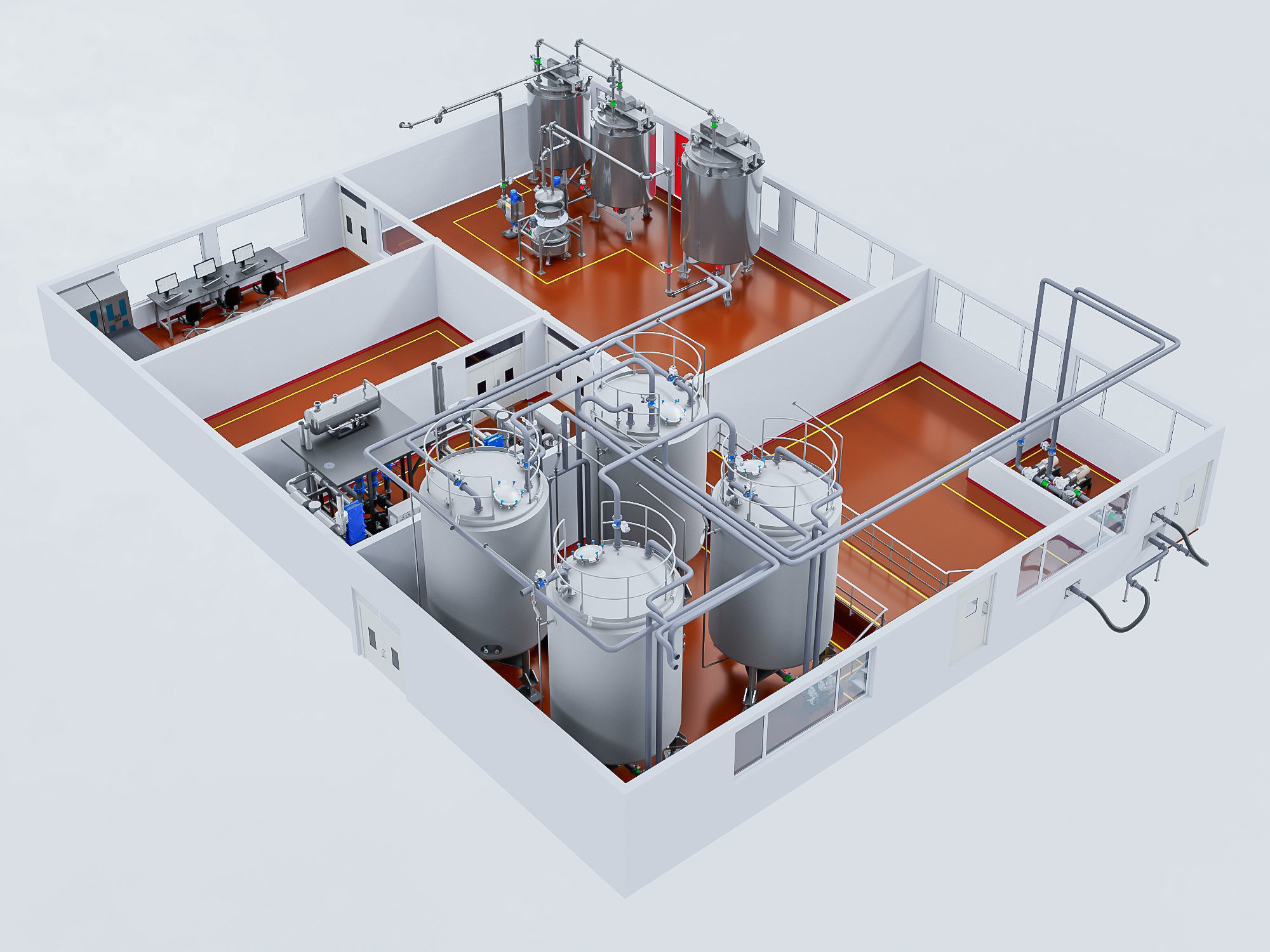 Industrial Layout 3D model | CGTrader