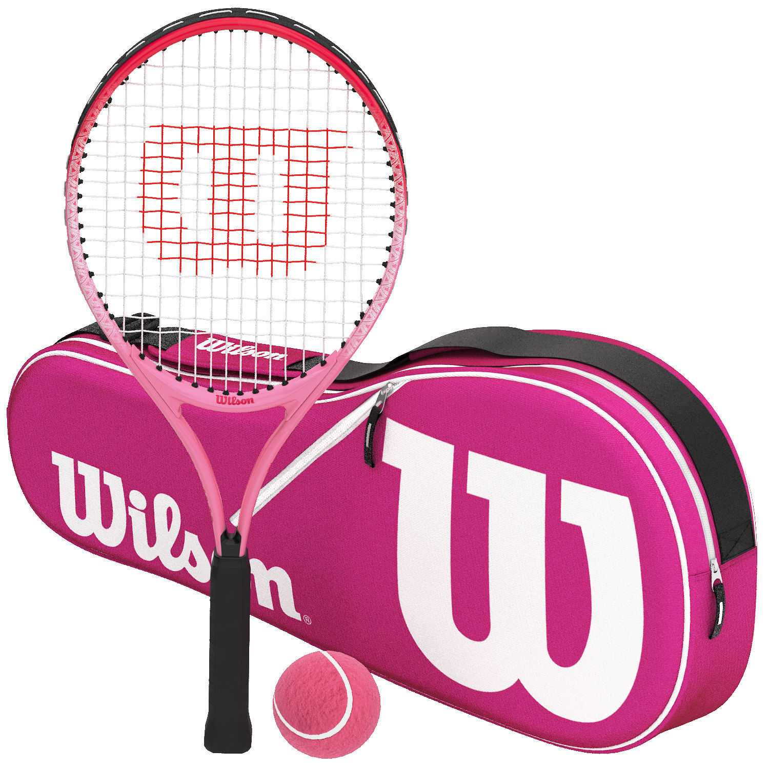 wilson burn pink junior tennis racquet bundle 3D model | CGTrader