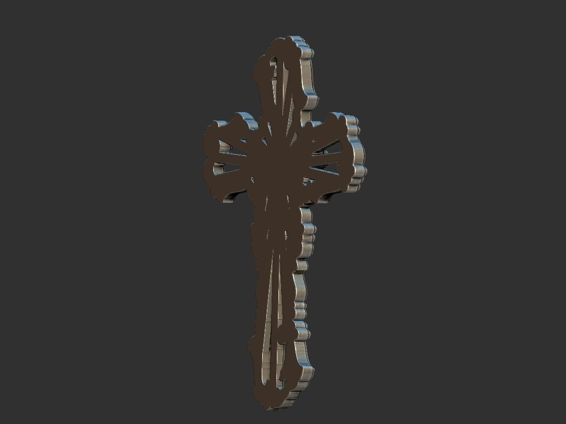 Arabesque Holy Spirit Cross - Cruz Espirito Santo 3D model 3D printable ...