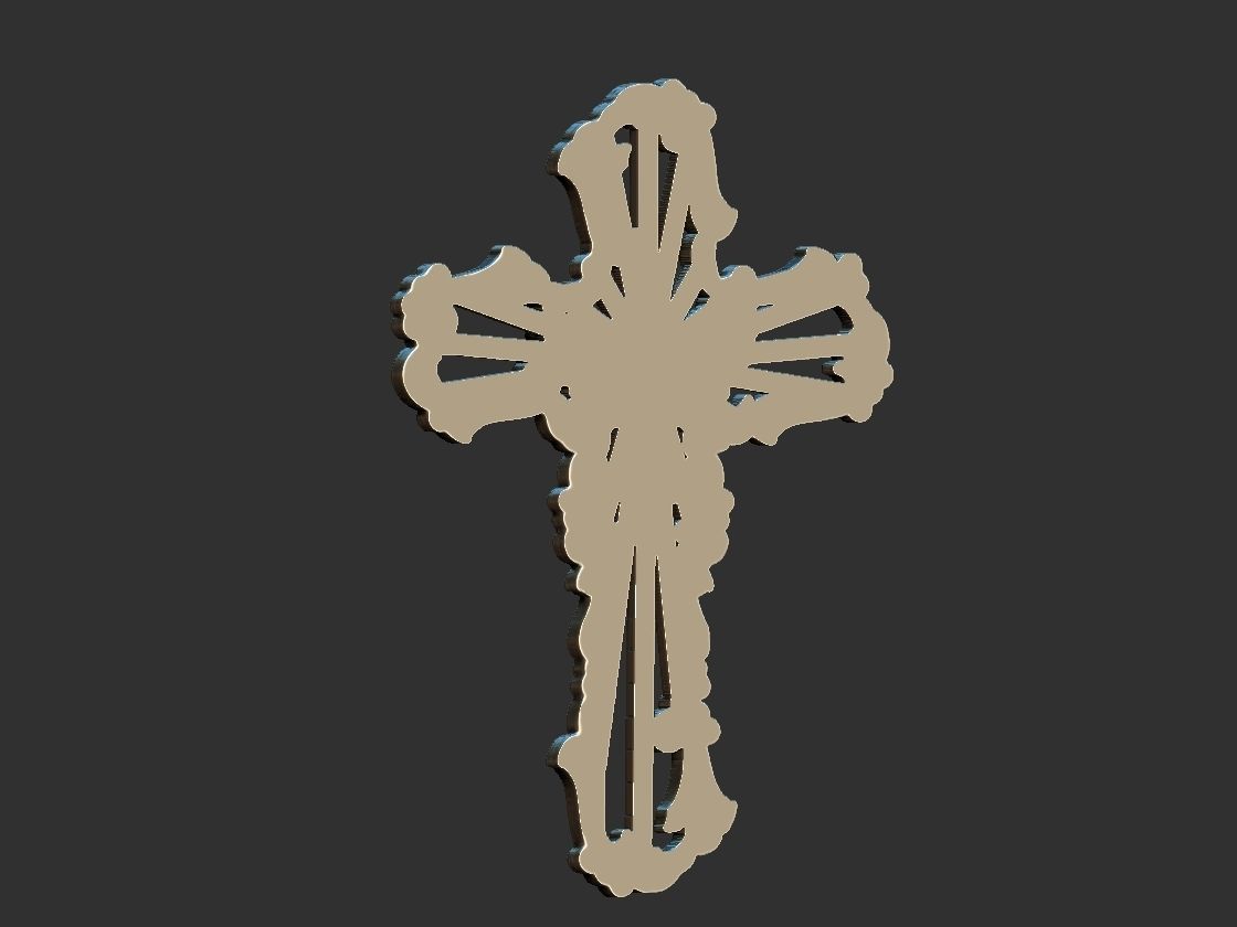 Arabesque Holy Spirit Cross - Cruz Espirito Santo 3D model 3D printable ...