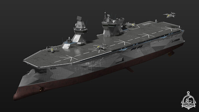 Futuristic landing assault ship 3D model | CGTrader