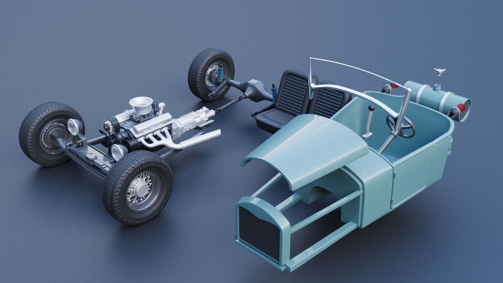 Model T Hot Rod 3D model 3D printable | CGTrader