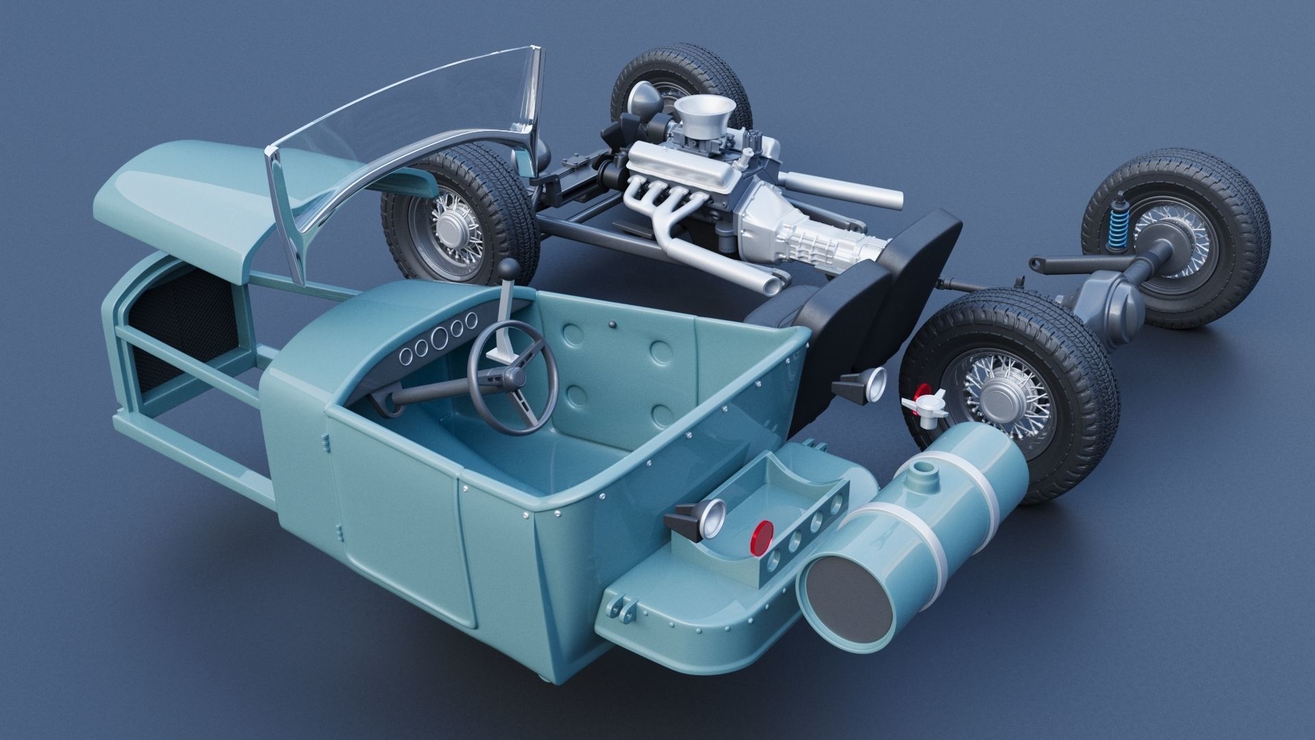 Model T Hot Rod 3D model 3D printable | CGTrader