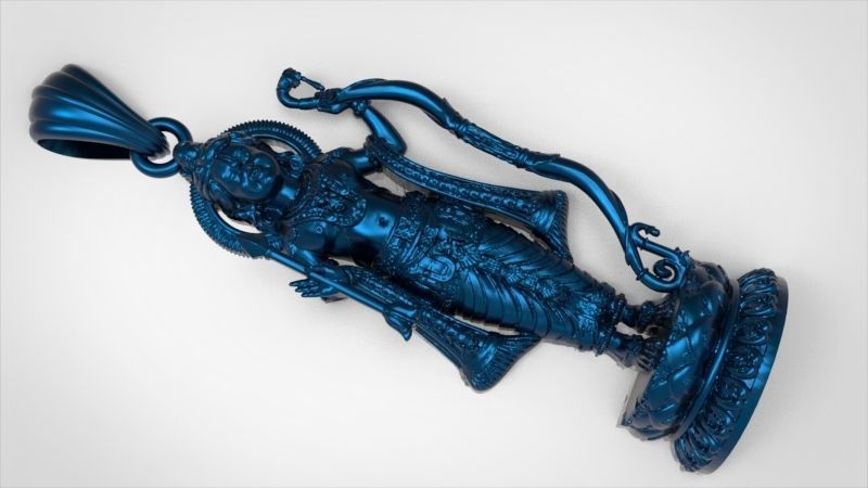 Ram Lala idol temple Hindu Lord Rama Pendant Jewelry 3D model 3D ...