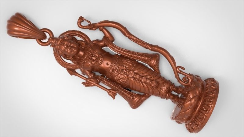 Ram Lala idol temple Hindu Lord Rama Pendant Jewelry 3D model 3D ...