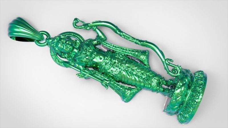 Ram Lala idol temple Hindu Lord Rama Pendant Jewelry 3D model 3D ...
