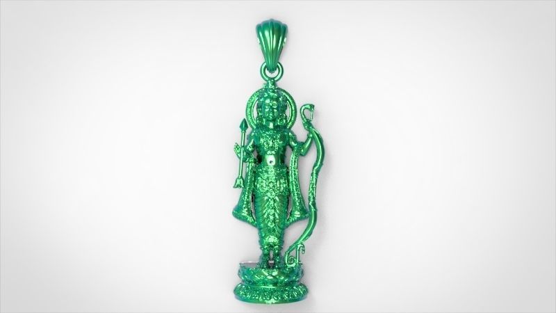 Ram Lala idol temple Hindu Lord Rama Pendant Jewelry 3D model 3D ...