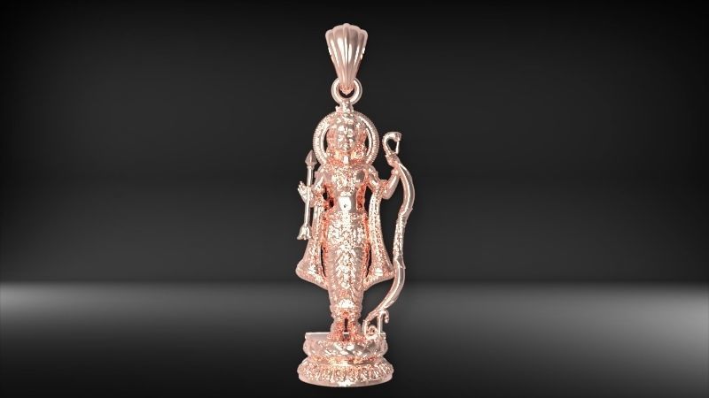 Ram Lala idol temple Hindu Lord Rama Pendant Jewelry 3D model 3D ...