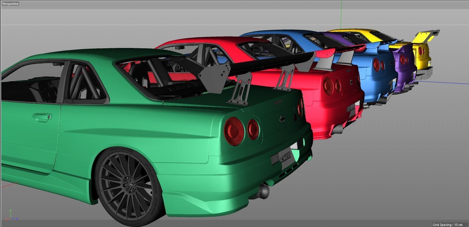 Nissan Skyline R34 Tuners mega Pack 3D model | CGTrader