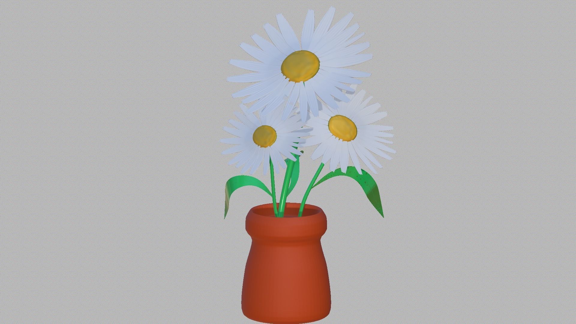 Daisy flowers free 3D model | CGTrader