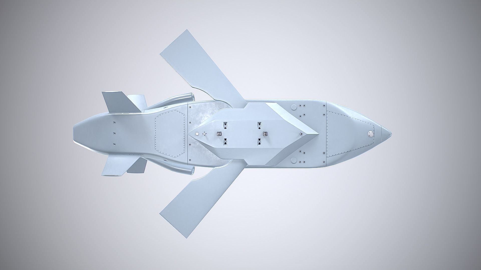3D model Taurus KEPD 350 air-launched cruise missile gray color VR / AR ...