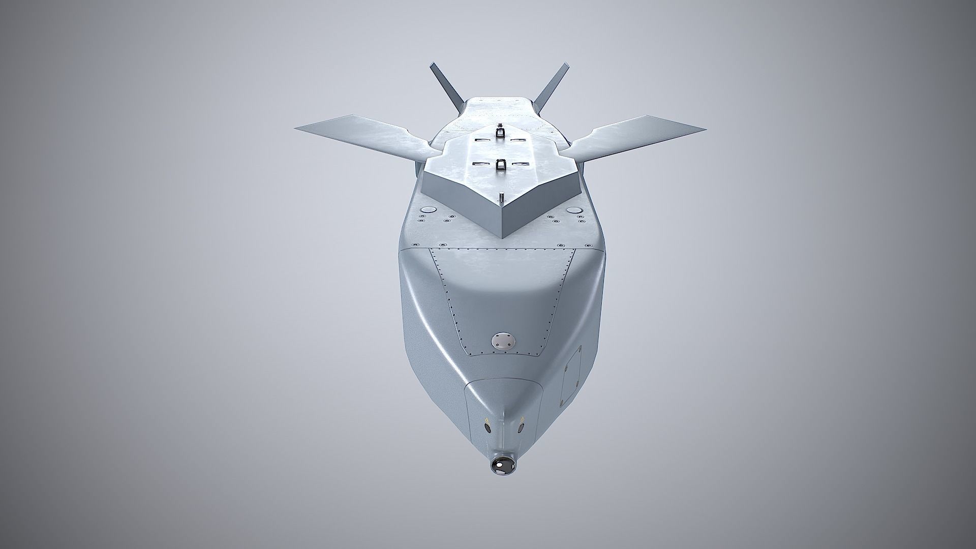 3D model Taurus KEPD 350 air-launched cruise missile gray color VR / AR ...