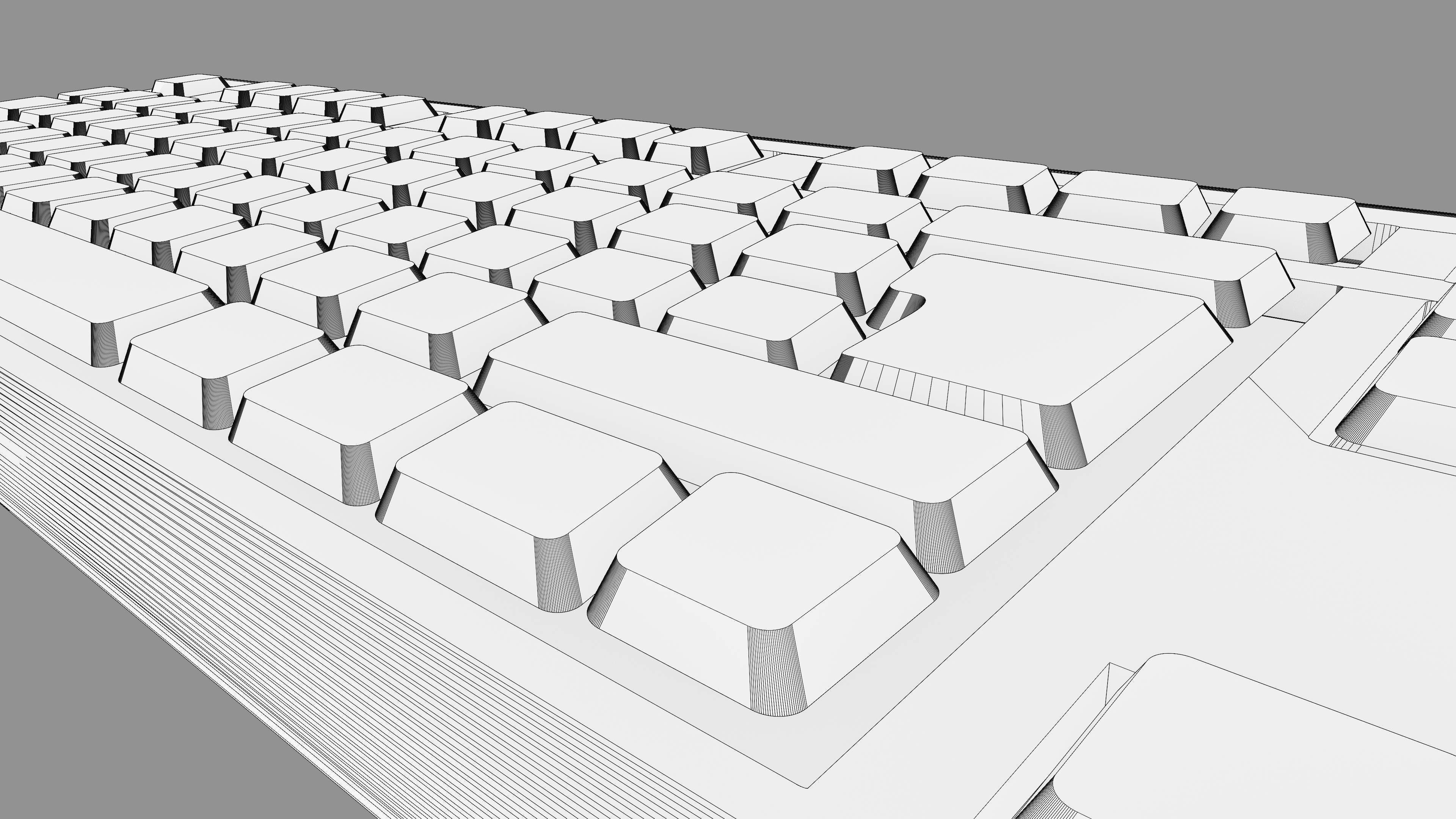 3D model keyboard computer VR / AR / low-poly | CGTrader