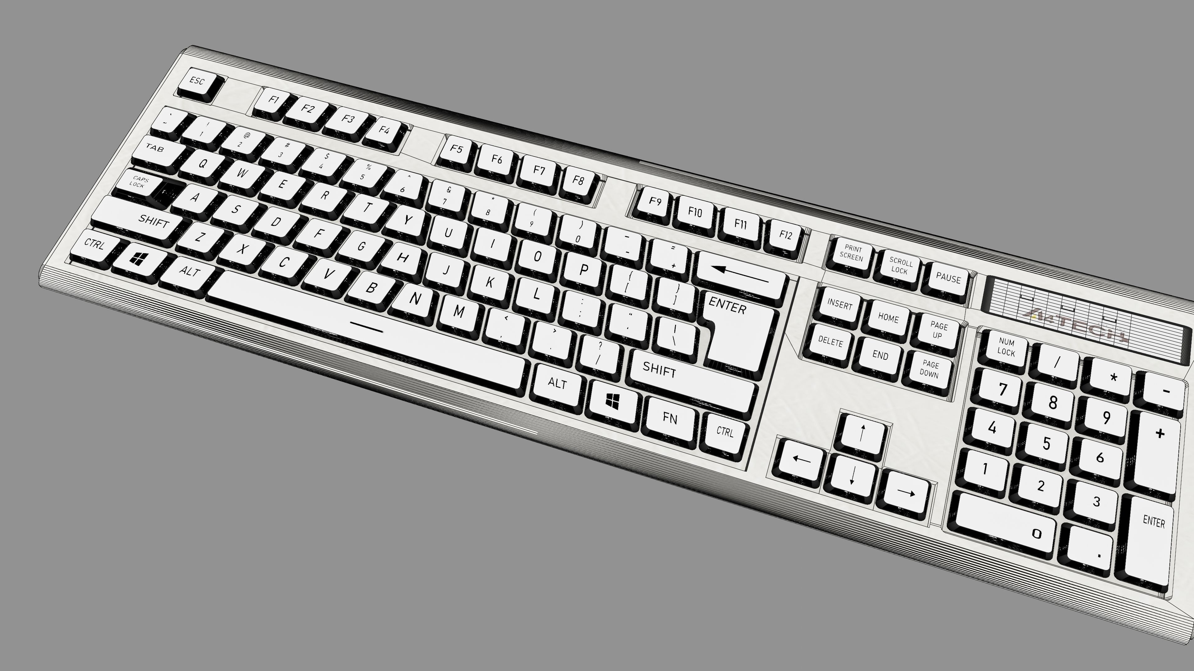 3D model keyboard computer VR / AR / low-poly | CGTrader