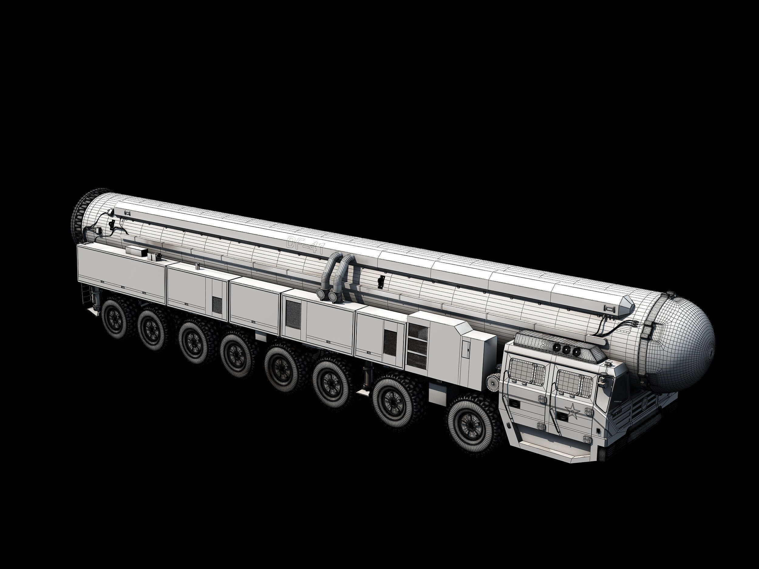 Chinese military ballistic missile weapons space weapon missiles 3D ...