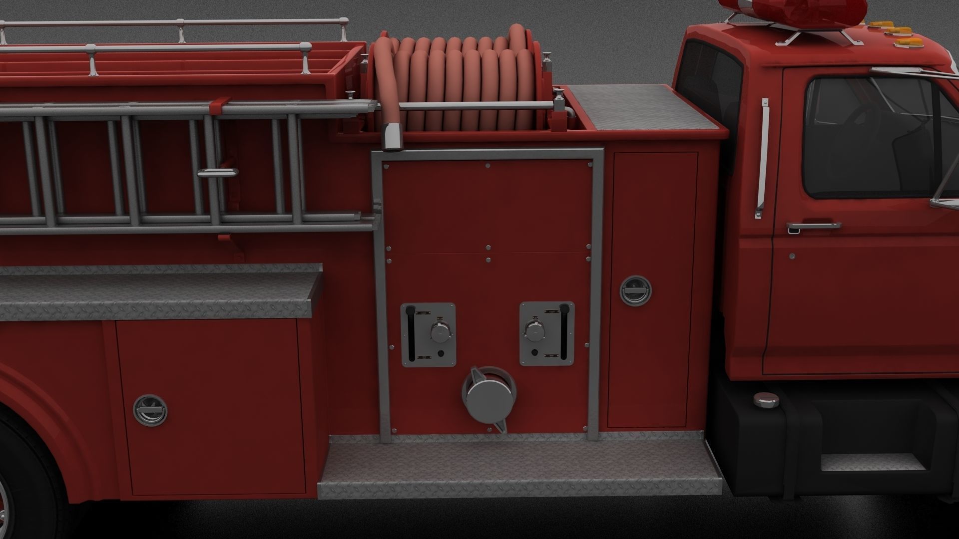 3D model F-Series F-800 FireTruck Unmarked 1985 VR / AR / low-poly ...