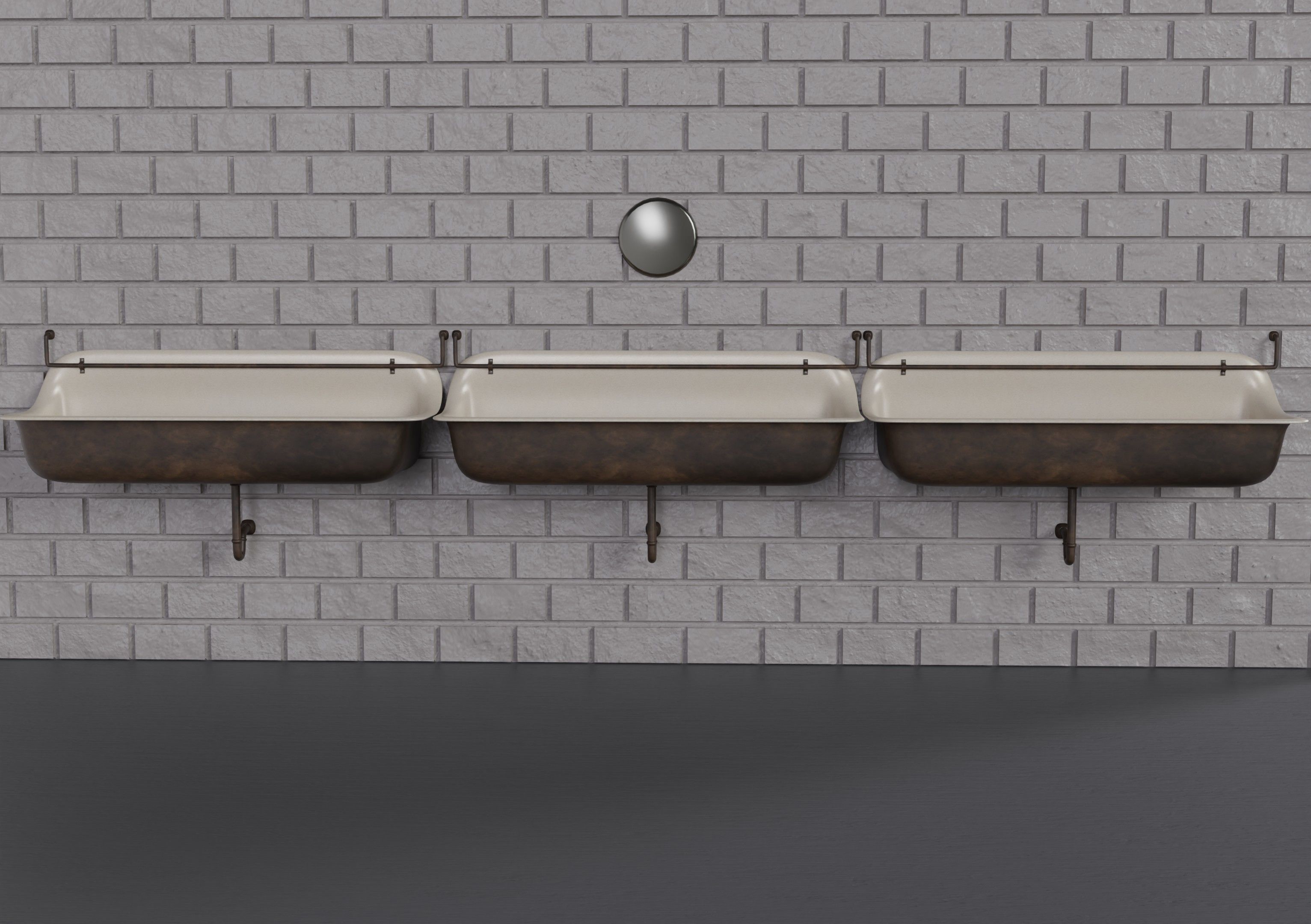 Mens Restroom Urinal 3D model rigged | CGTrader