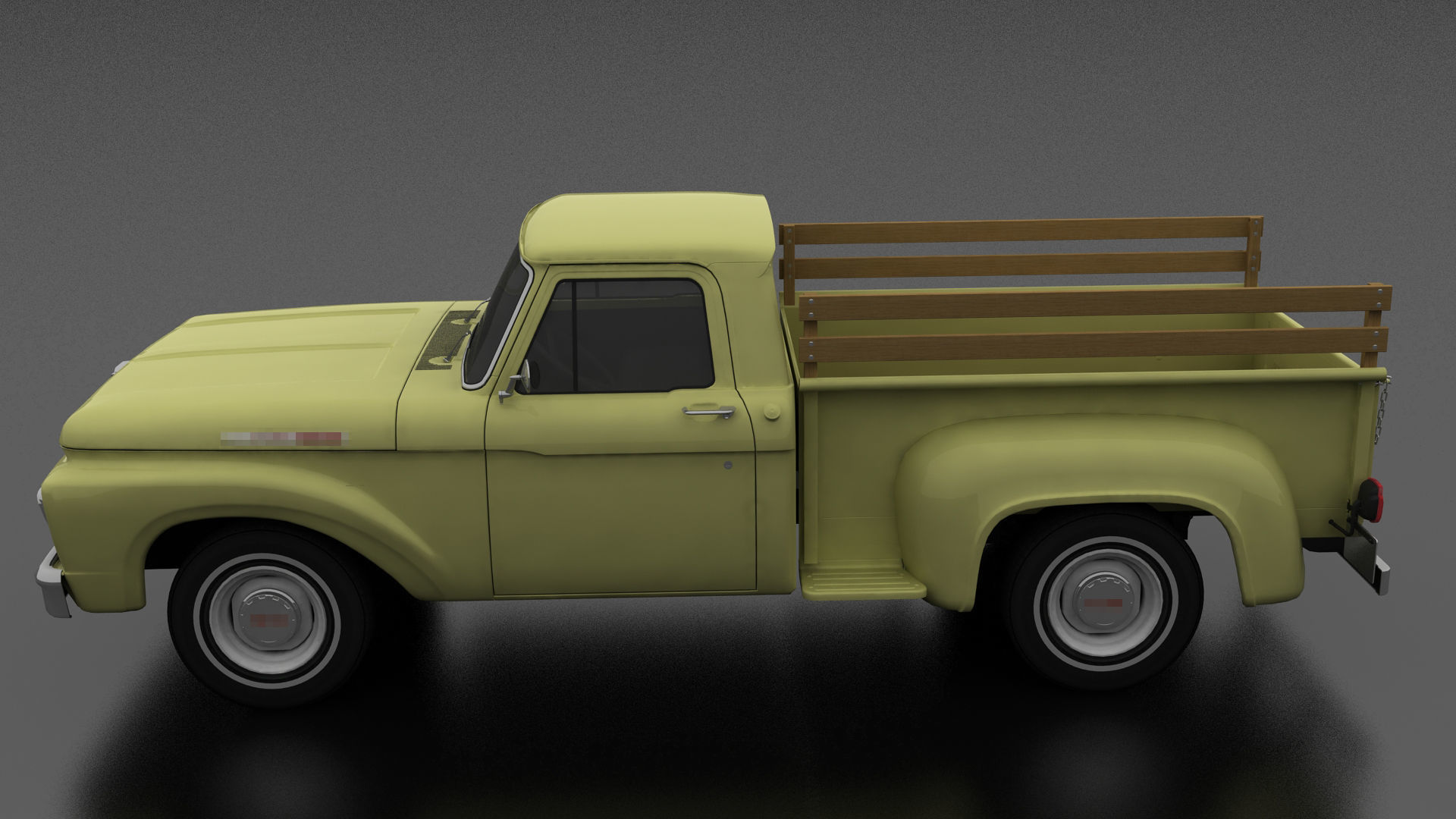 3D model F-Series F-100 Flareside Pickup 1961 VR / AR / low-poly | CGTrader