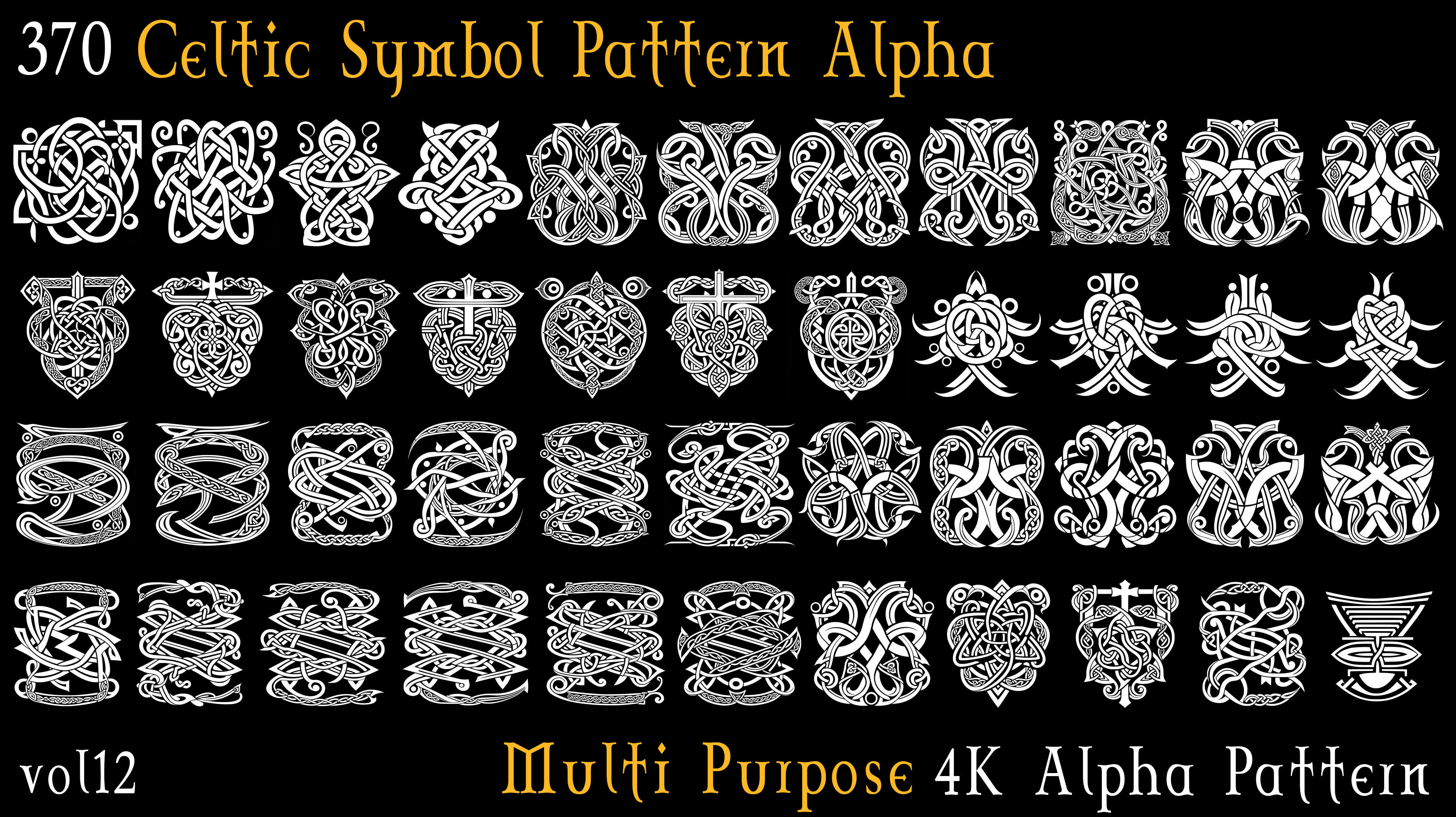 370 Celtic Symbol Pattern Alpha - Vol12 Texture | CGTrader