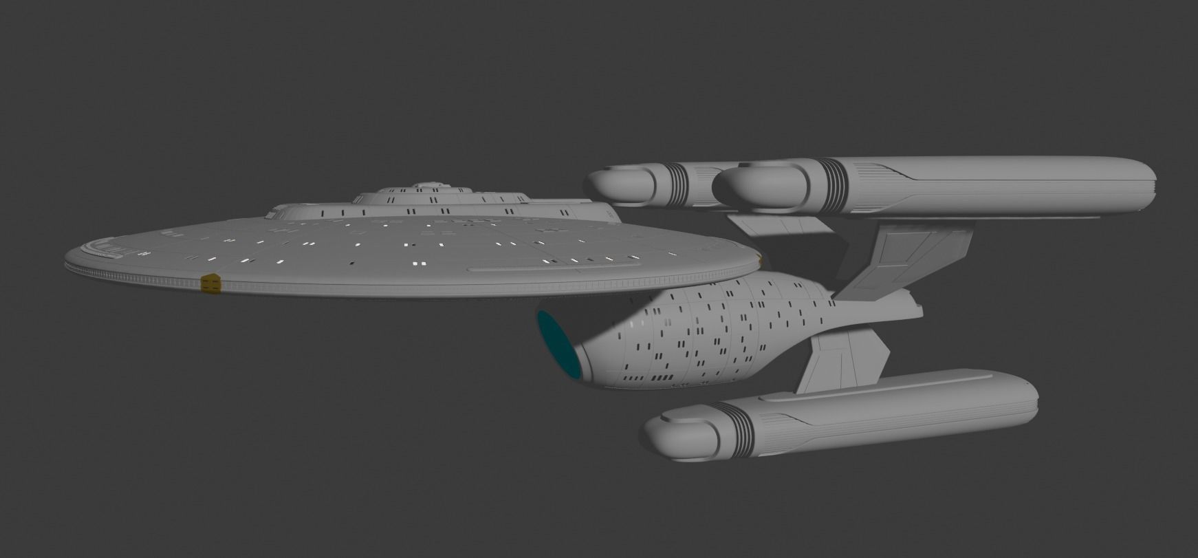 niagara class starship stl 3D model 3D printable | CGTrader