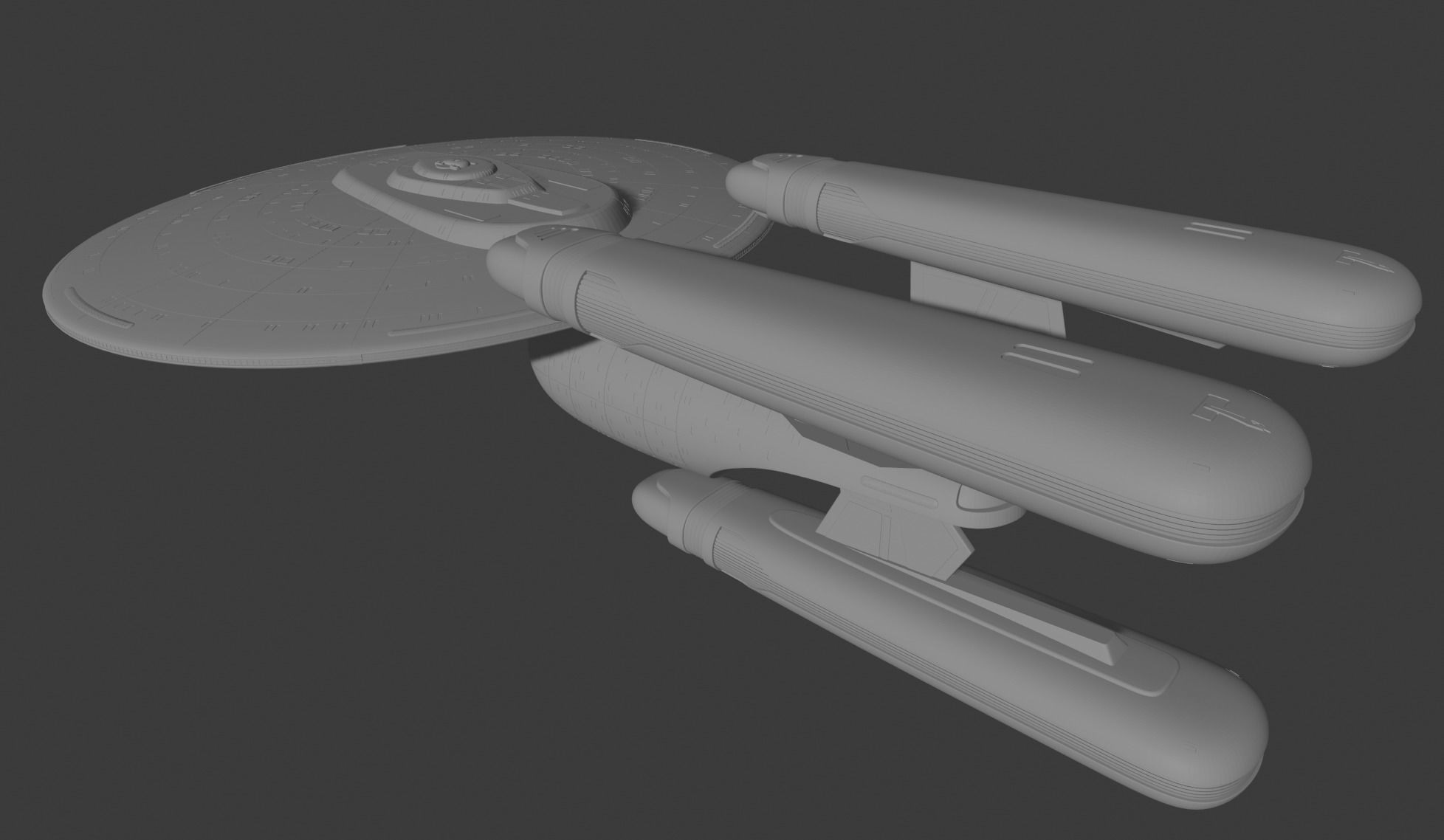 niagara class starship stl 3D model 3D printable | CGTrader