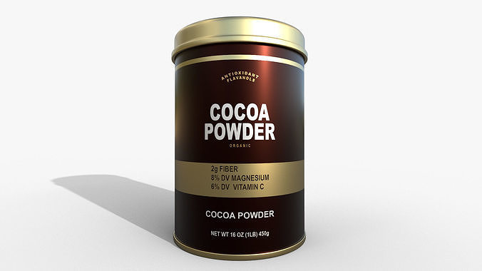3D model Cocoa Powder Tin VR / AR / low-poly | CGTrader