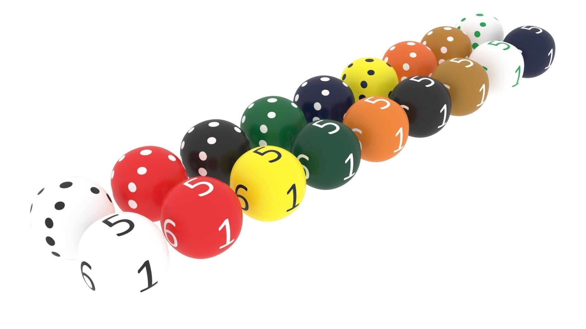 Spherical Dices Set 3D model 3D printable | CGTrader