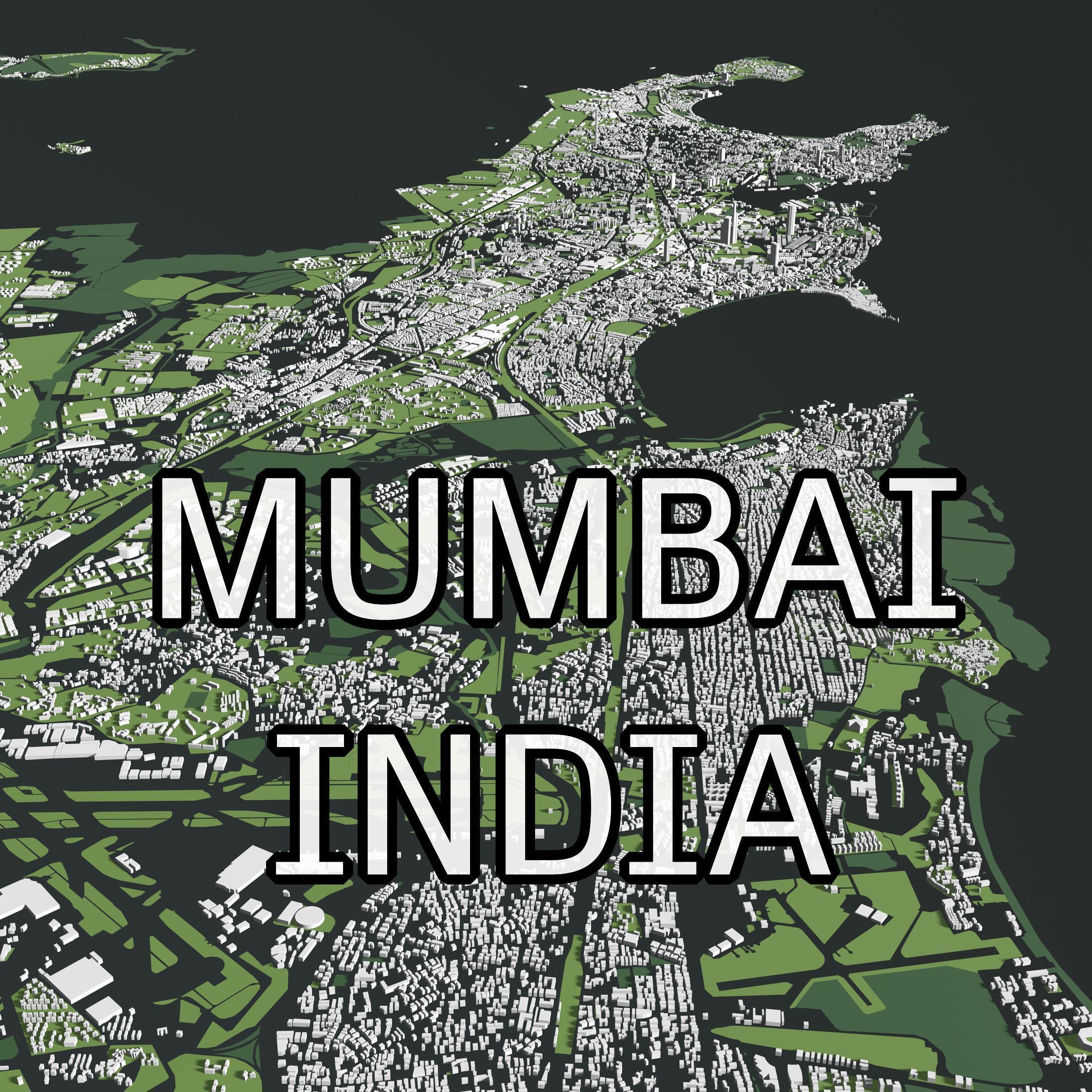 Mumbai India - city and mass buildings 3D model | CGTrader