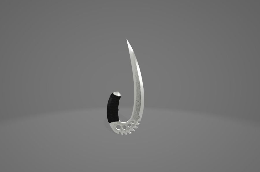 Curved Hand Dagger free VR / AR / low-poly 3D model | CGTrader