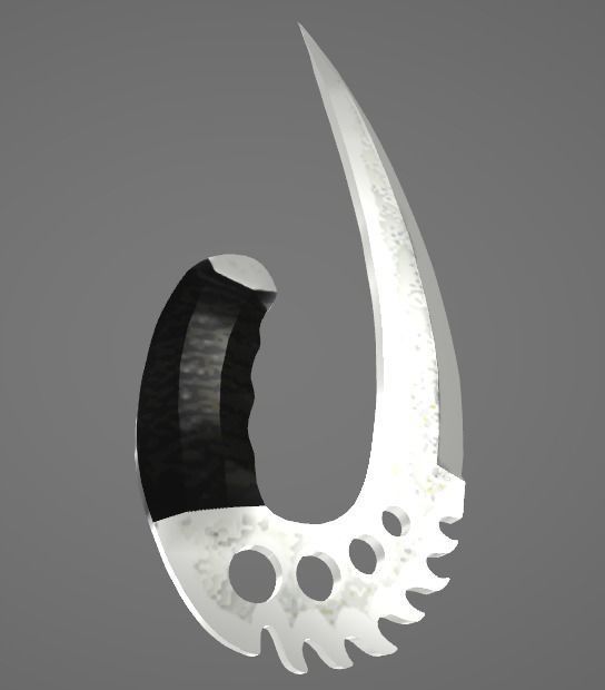 Curved Hand Dagger free VR / AR / low-poly 3D model | CGTrader