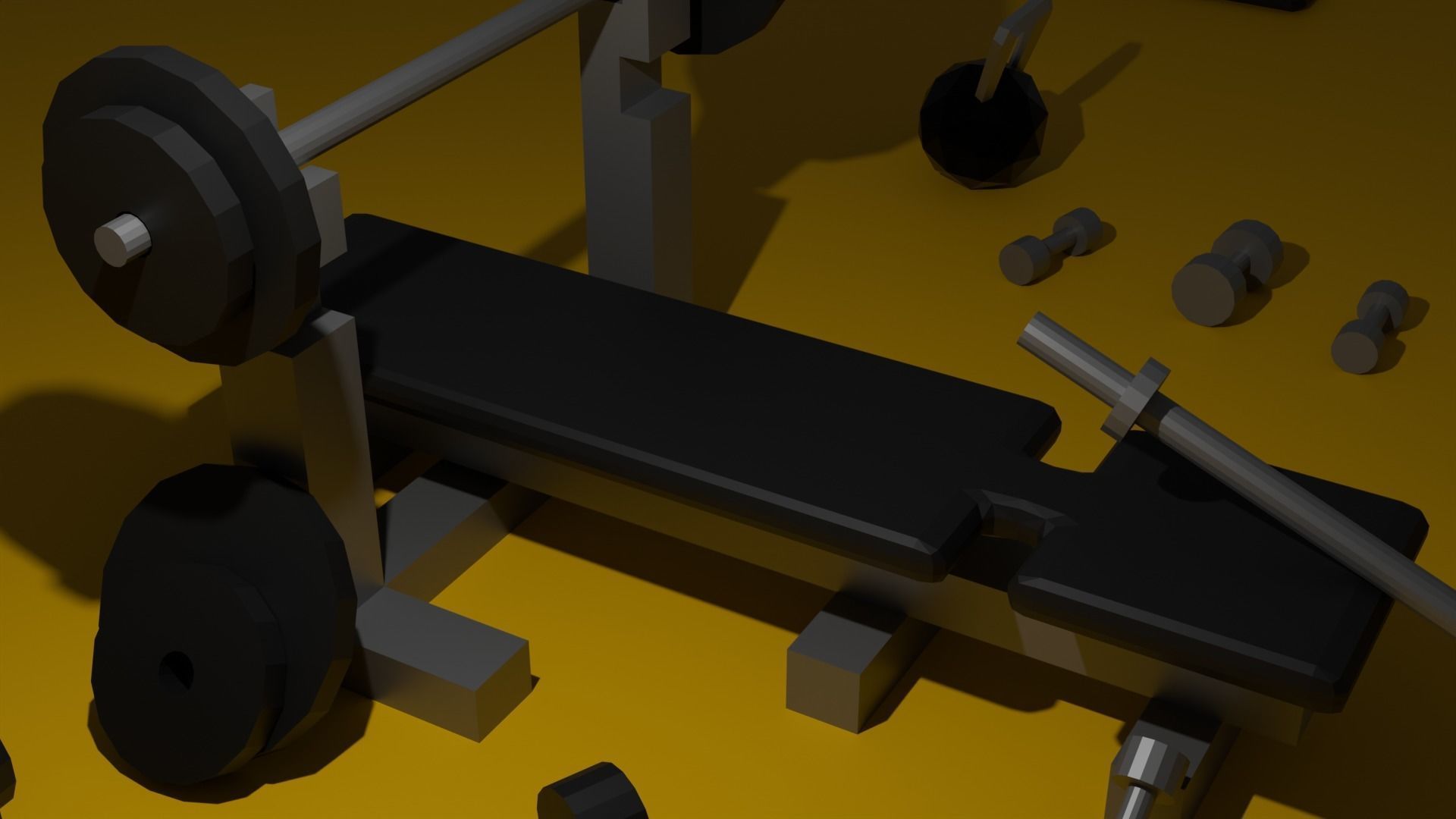 Miniature gym set free VR / AR / low-poly 3D model | CGTrader