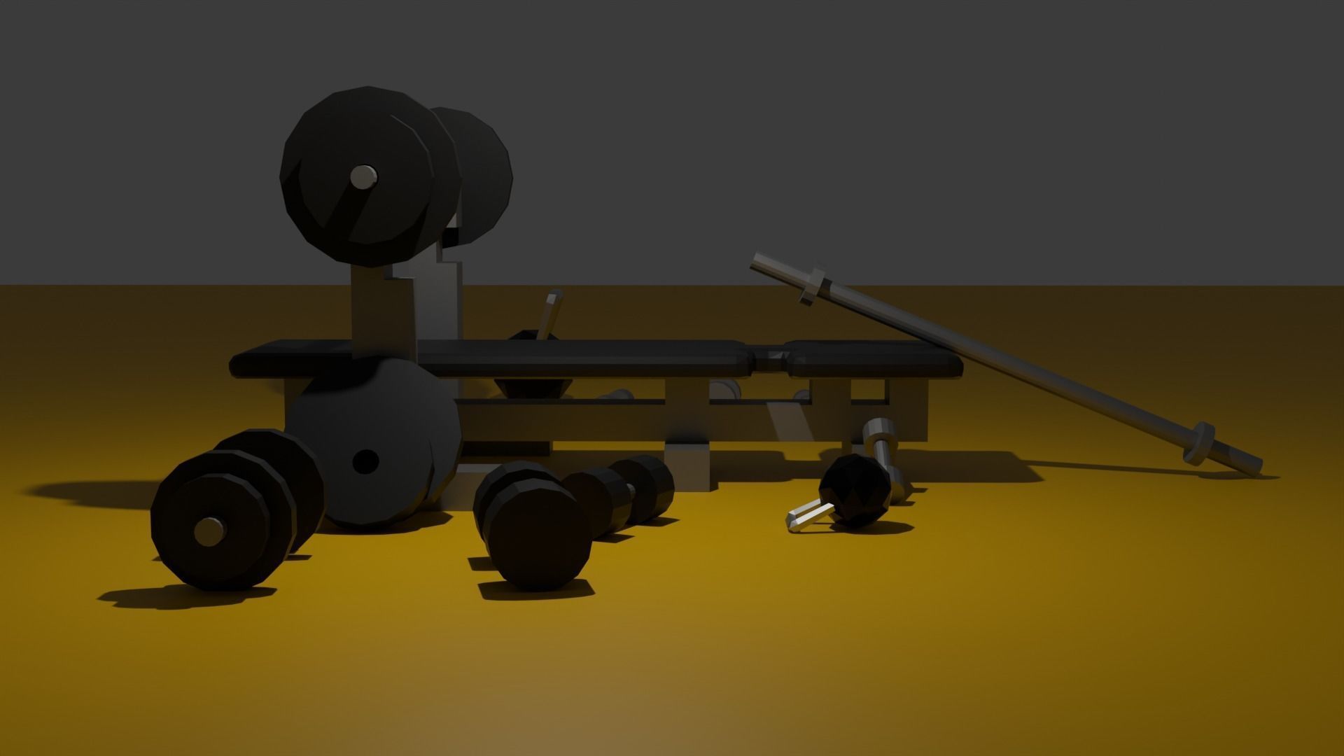 Miniature gym set free VR / AR / low-poly 3D model | CGTrader
