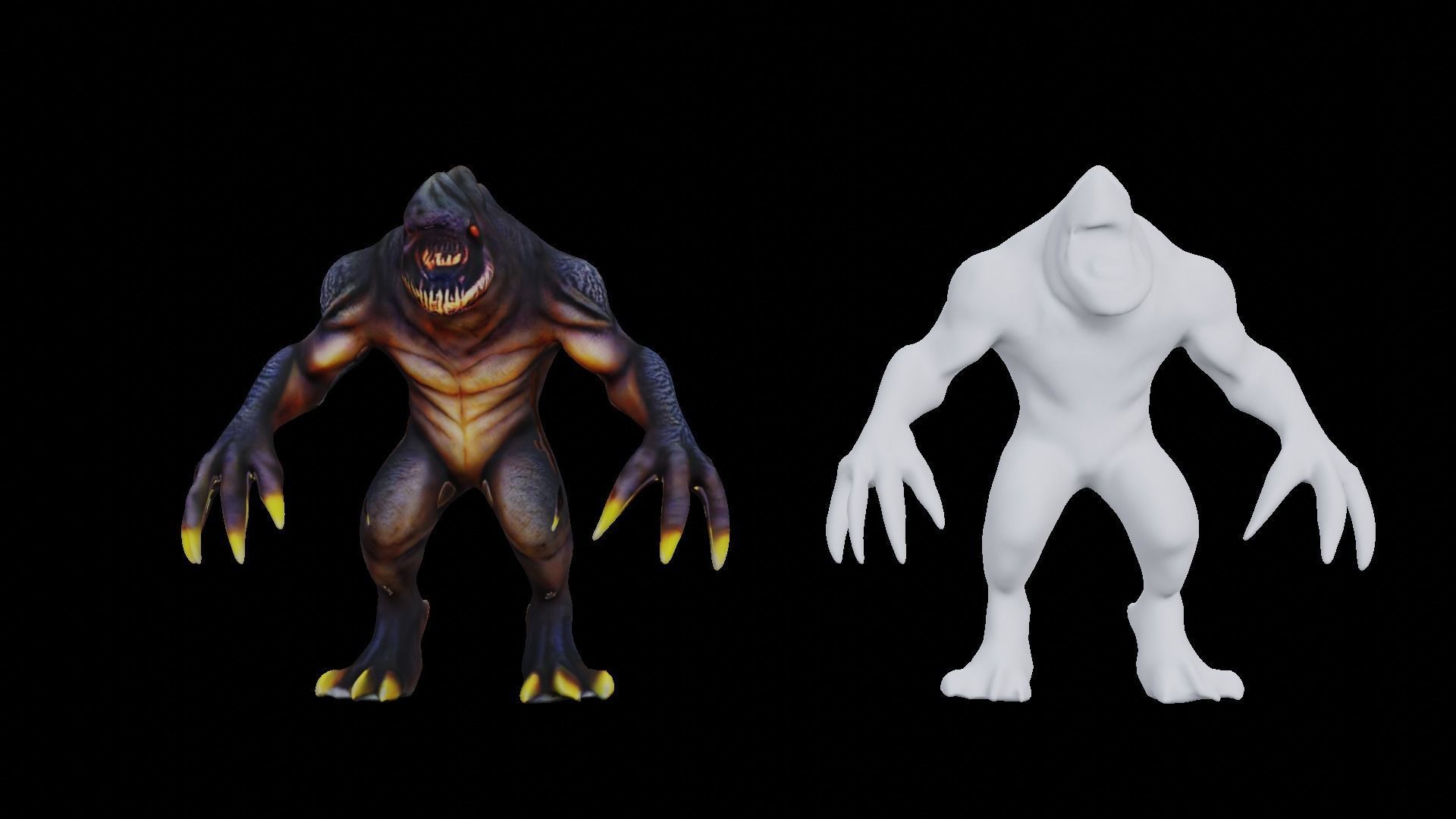 3D model Two Monsters Low-poly 3D model VR / AR / low-poly | CGTrader
