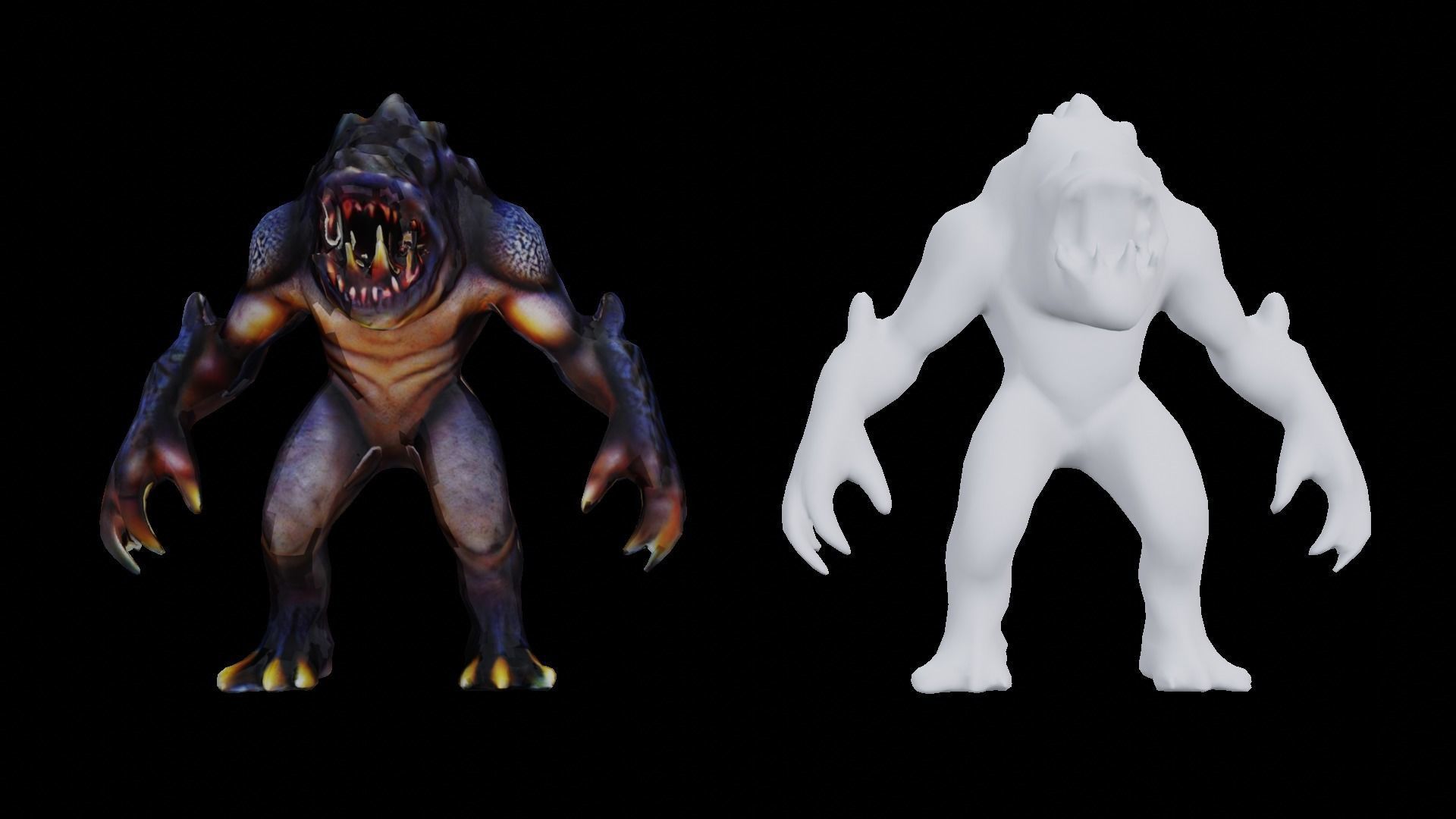 3D model Two Monsters Low-poly 3D model VR / AR / low-poly | CGTrader