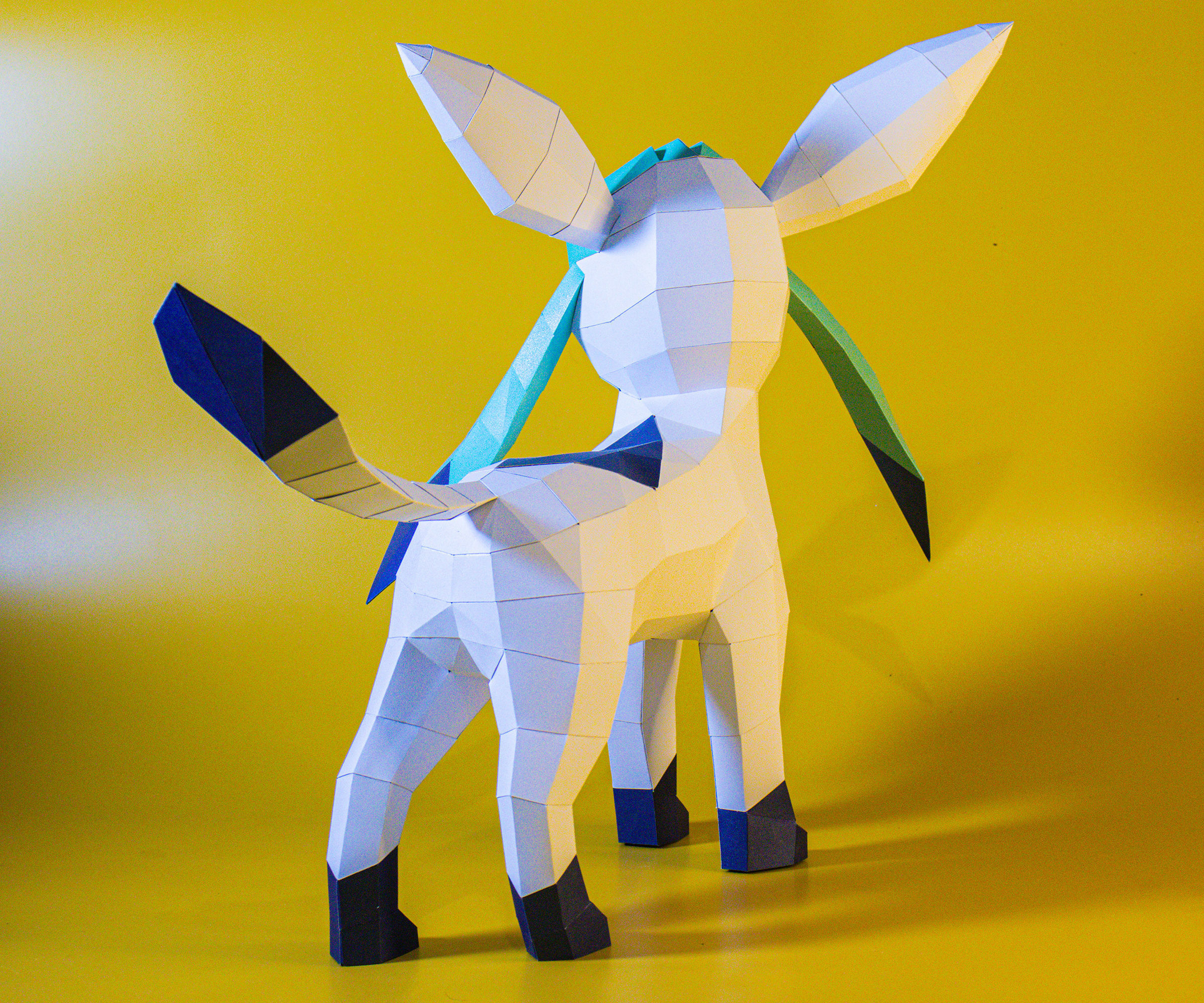 Pokemon Glaceon eevee evolution 3D Papercraft PDF 3D model | CGTrader