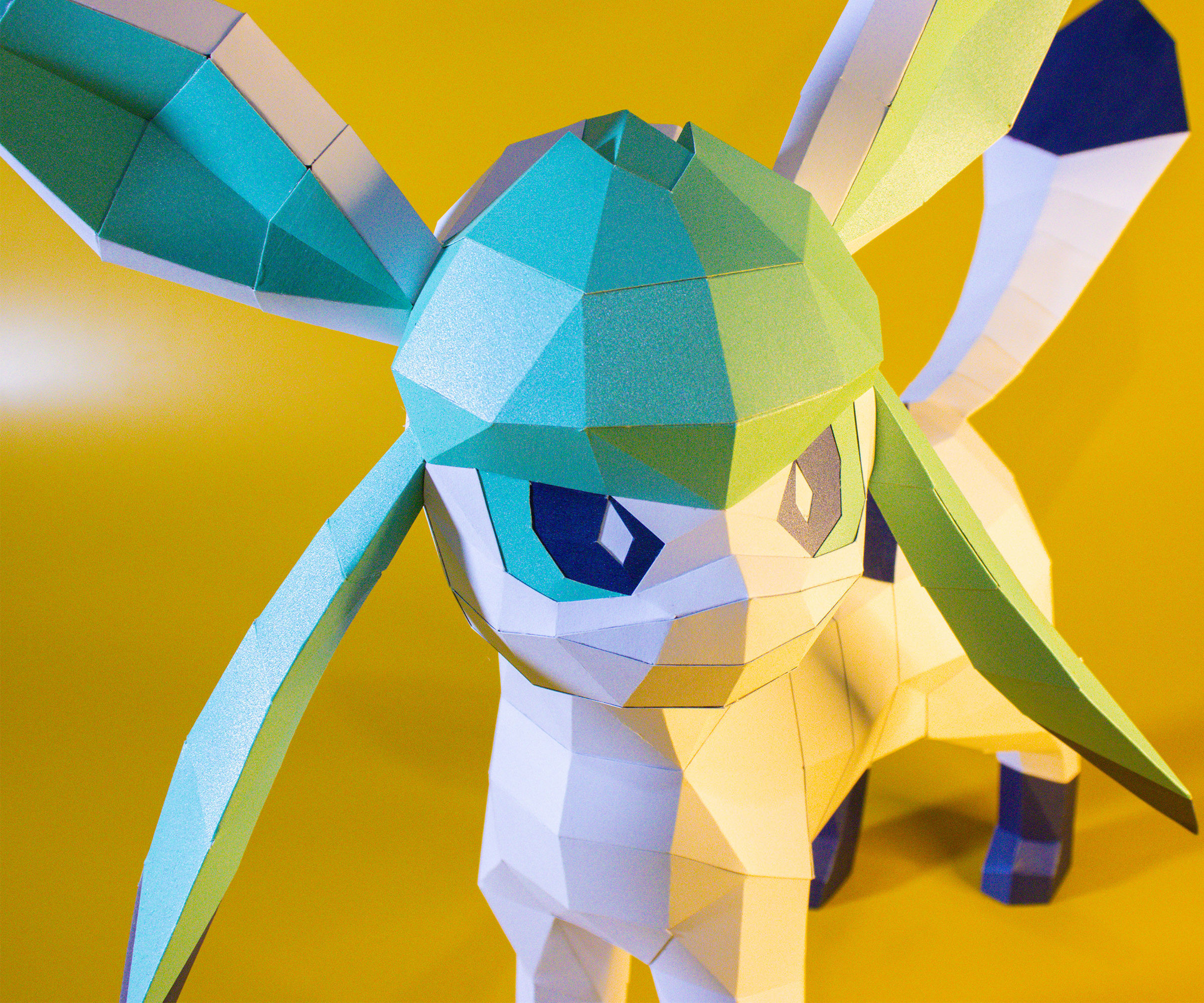 Pokemon Glaceon eevee evolution 3D Papercraft PDF 3D model | CGTrader