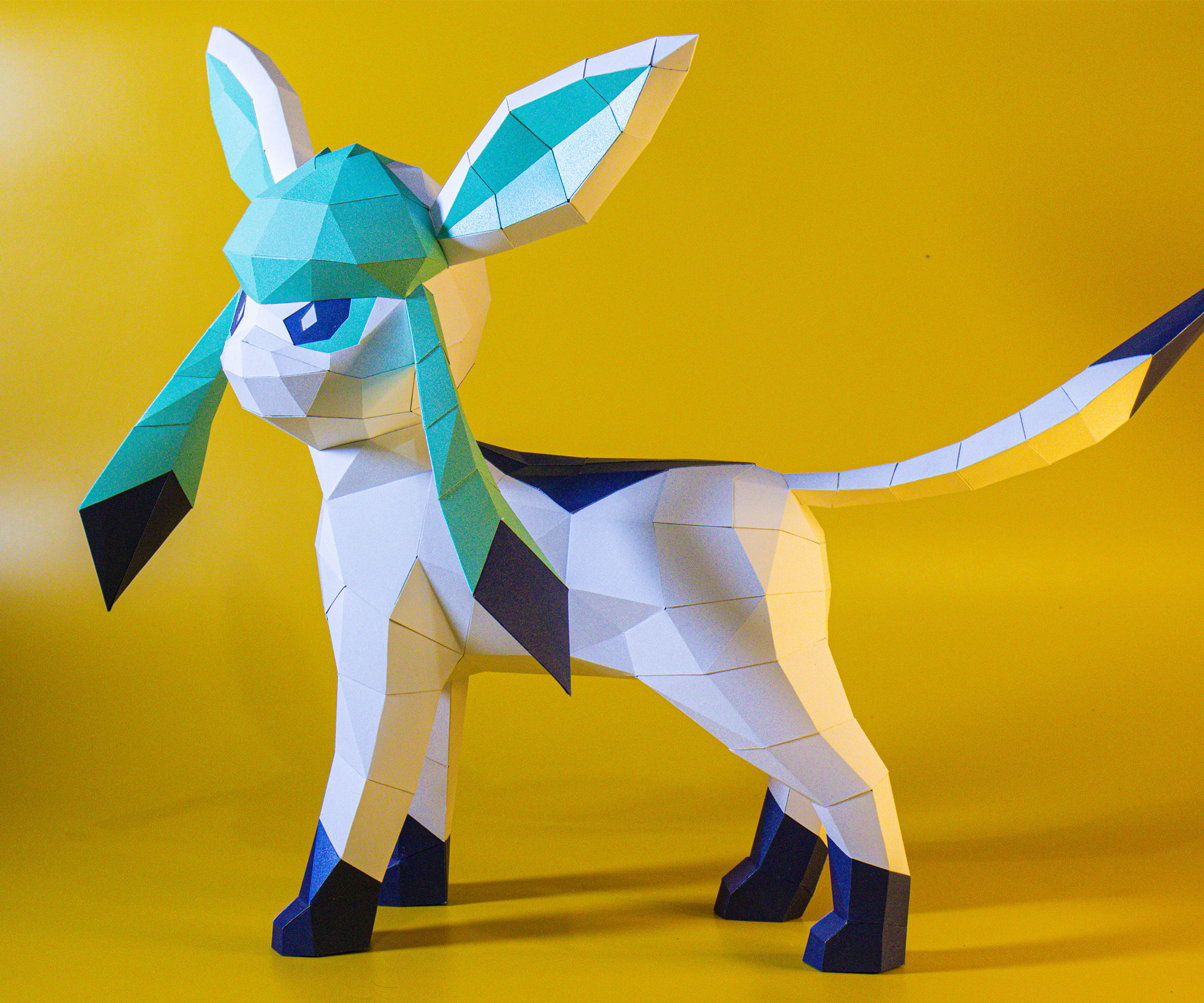Pokemon Glaceon eevee evolution 3D Papercraft PDF 3D model | CGTrader