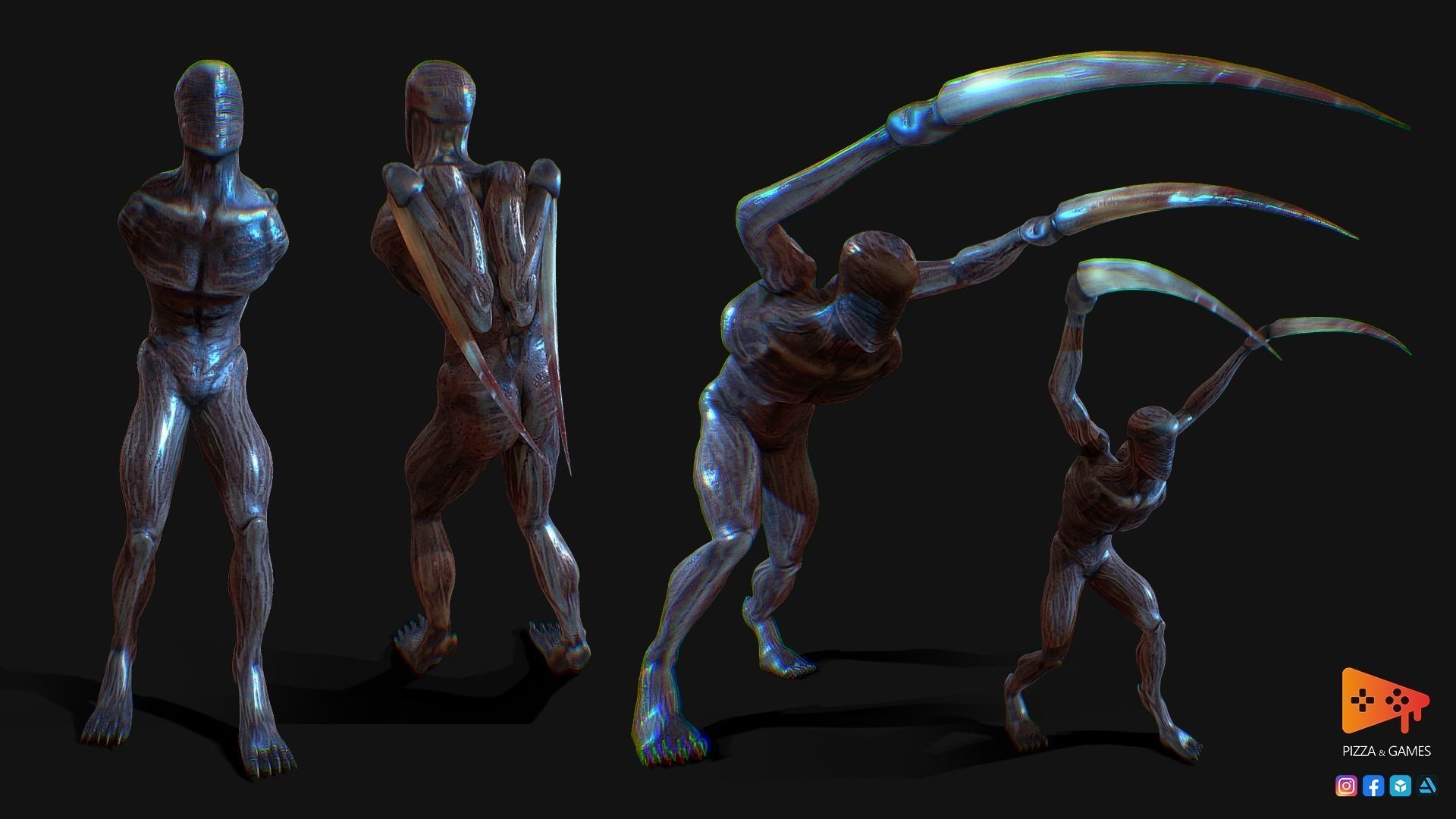 3D model 3D Demon - Horror Character - Animated VR / AR / low-poly ...