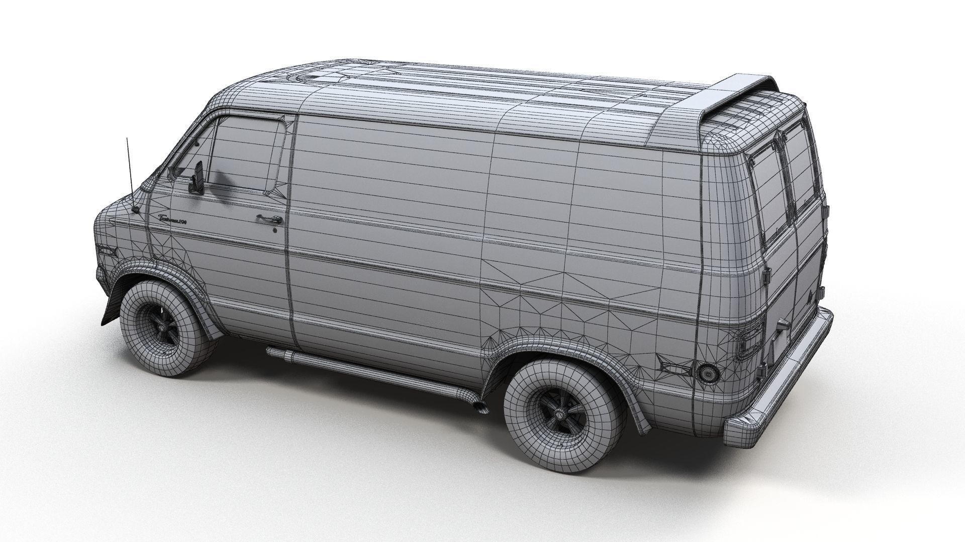 3D model Dodge custom van VR / AR / low-poly | CGTrader