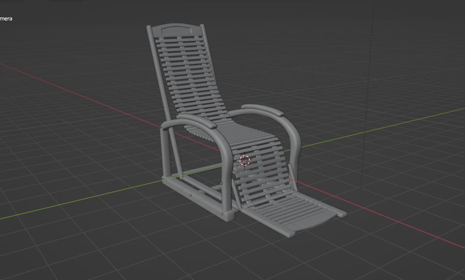 Wooden recliner chair 3D model animated | CGTrader