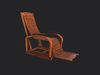 Wooden recliner chair 3D model animated | CGTrader