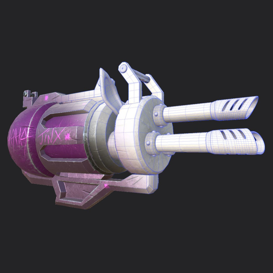 3D model Jinx Guns weapon PBR VR / AR / low-poly | CGTrader