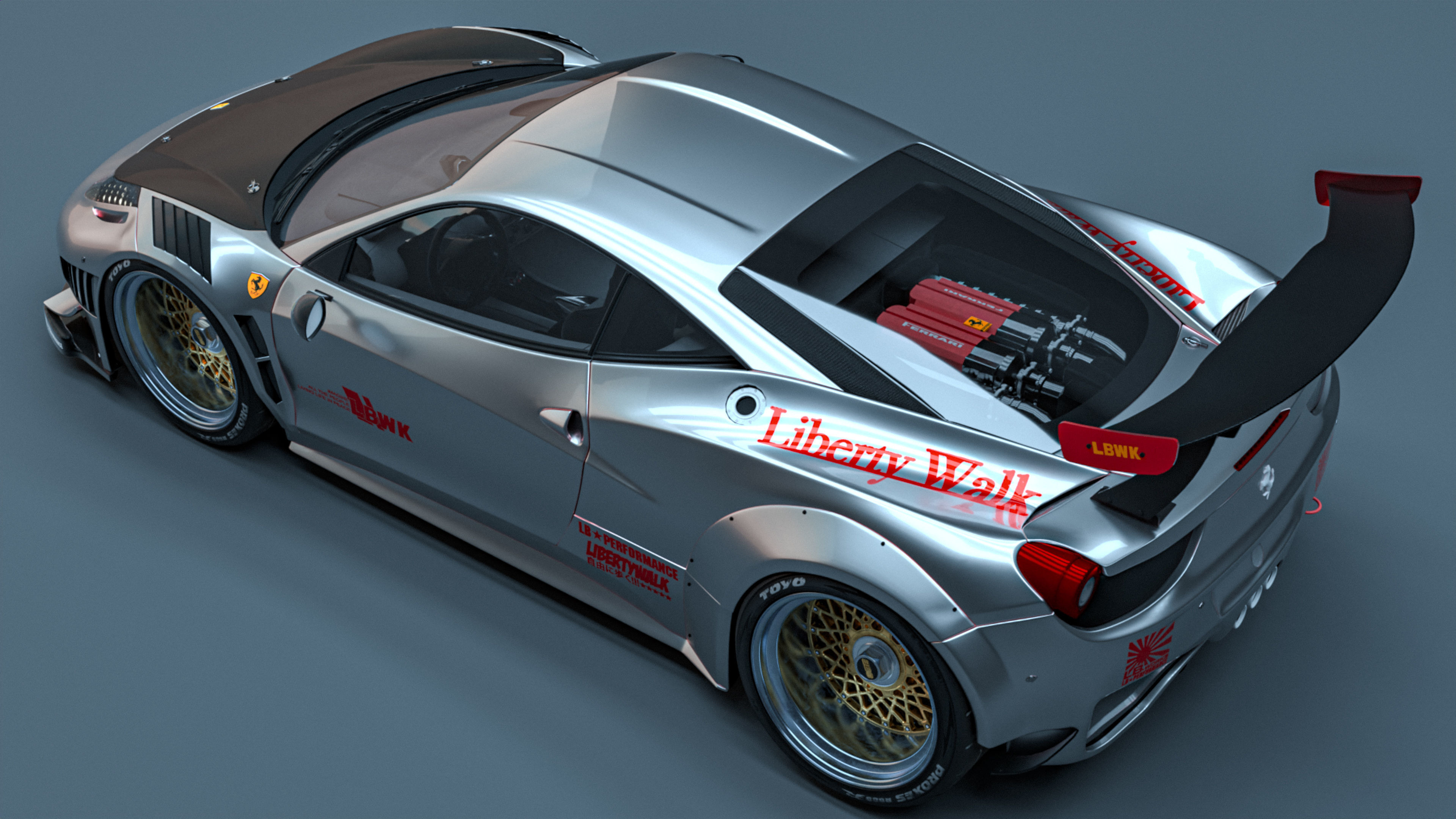 3D model Ferrari 458 GT3 JDM style VR / AR / low-poly | CGTrader