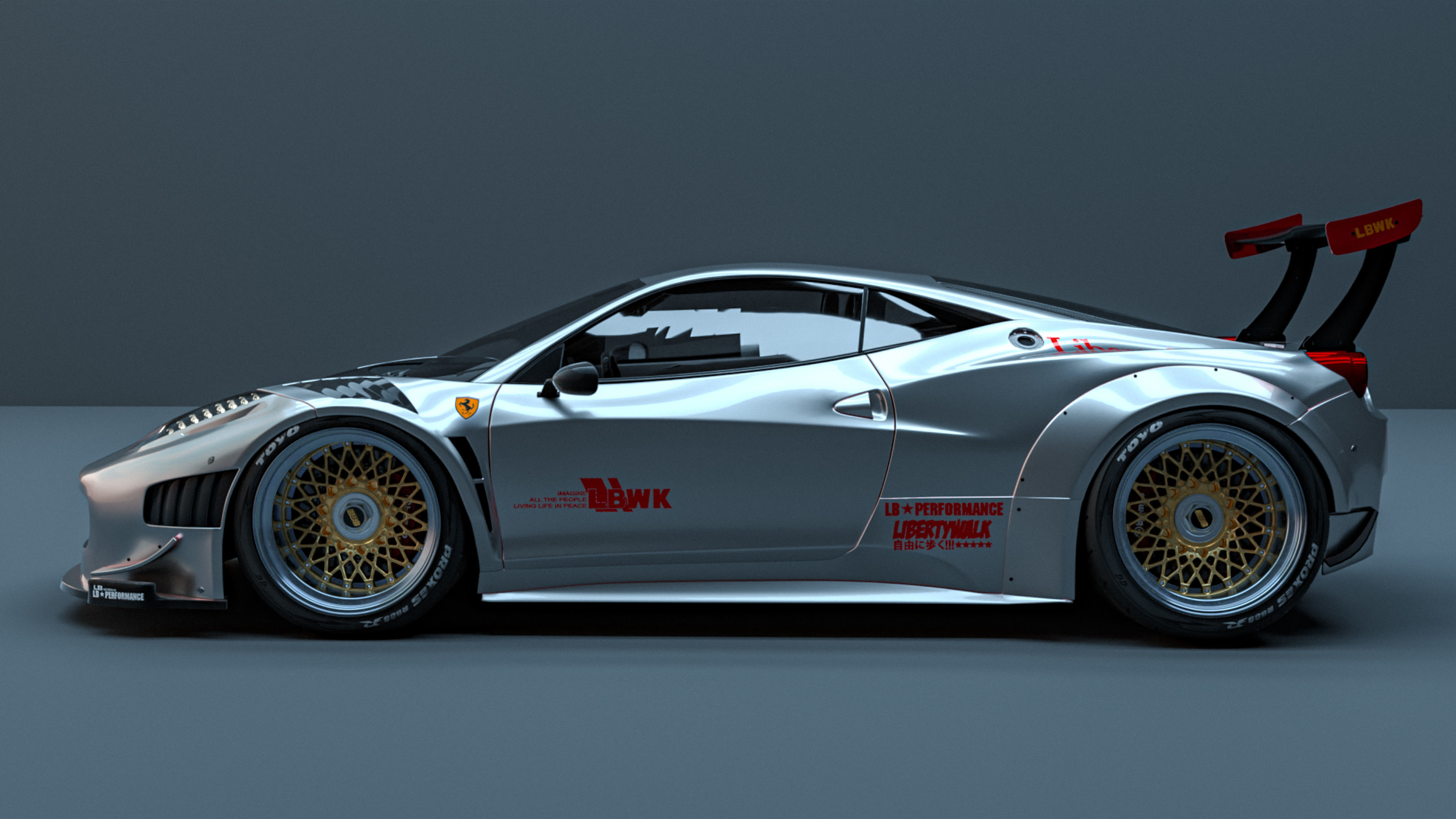 3D model Ferrari 458 GT3 JDM style VR / AR / low-poly | CGTrader